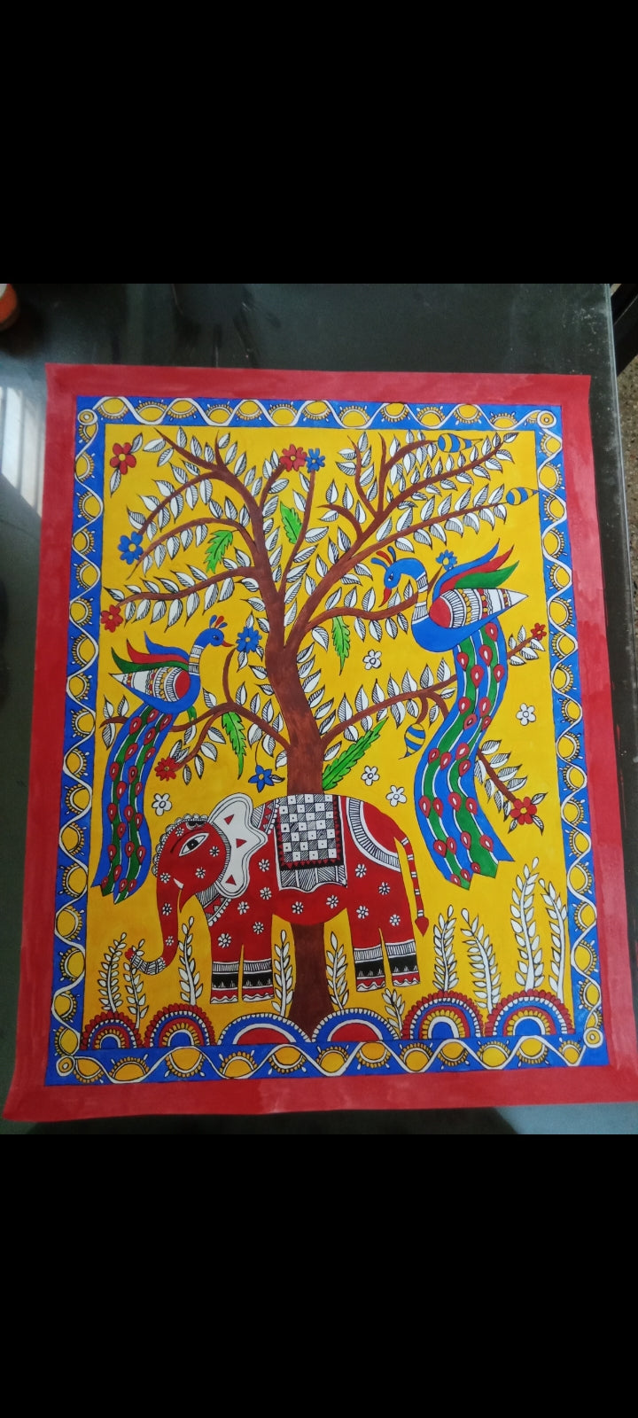 The red elephant painting – Indymandi